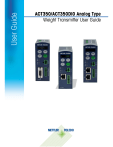 ACT350/ACT350DIO Weight Transmitter User Guide | Manualzz