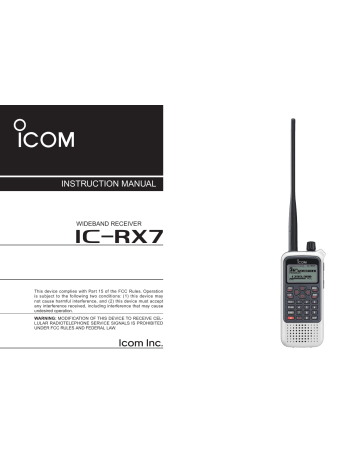 Icom IC-RX7 Instruction Manual | Manualzz