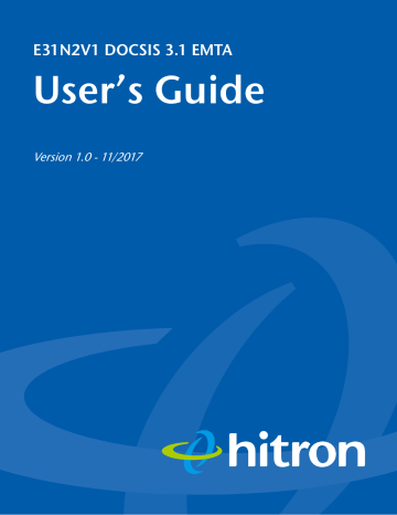 Hitron E31N2V1 User Manual | Manualzz
