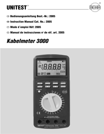 Unitest Echometer 3000 Bedienungsanleitung | Manualzz