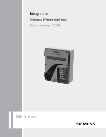 Siemens Milltronics BW500/L Bedienungsanleitung | Manualzz
