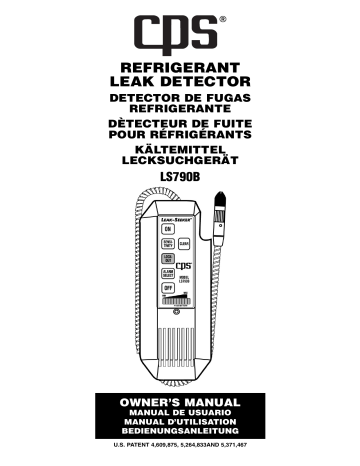CPS LS790B, LS790B Leak-Seeker El manual del propietario | Manualzz