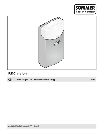 Sommer RDC VISION Bedienungsanleitung | Manualzz