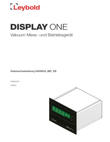 LEYBOLD DISPLAY ONE Bedienungsanleitung | Manualzz