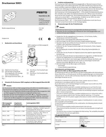 Festo SDE5 series Bedienungsanleitung | Manualzz