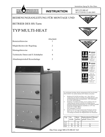 HS Tarm MULTI HEAT 4 Benutzerhandbuch | Manualzz