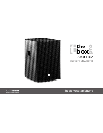 thomann The Box Pro Achat 118 A Bedienungsanleitung | Manualzz