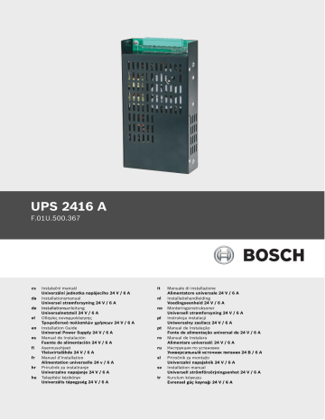 Bosch UPS 2416 A Ghid de instalare | Manualzz