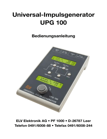elv UPG 100 Bedienungsanleitung | Manualzz