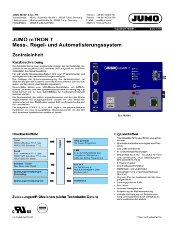 JUMO mTRON T Benutzerhandbuch | Manualzz