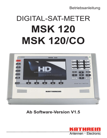 Kathrein MSK 120 Bedienungsanleitung | Manualzz