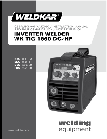 Weldkar WK TIG 1660 DC/HF, WK TIG 2025 AC/DC Pulse Instruction manual ...