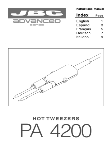 jbc Advanced PA 4200 Bedienungsanleitung | Manualzz