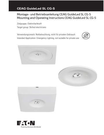 Eaton CEAG GuideLed SL CG-S Montageanleitung Und Bedienungsanleitung ...