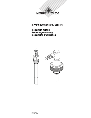 Mettler Toledo InPro 6800-Series Bedienungsanleitung | Manualzz