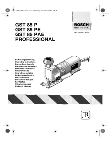 Bosch GST 85 P PROFESSIONAL Bedienungsanleitung | Manualzz