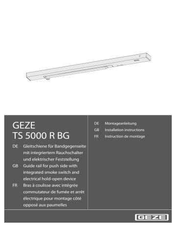 GEZE TS 5000 R BG Montageanleitung | Manualzz