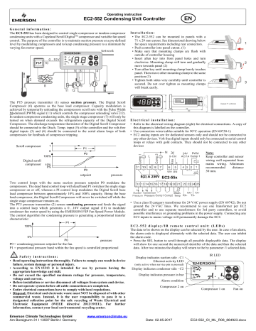Emerson EC2-552 Betriebsanleitung | Manualzz