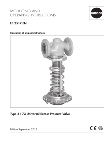 Samson 2417 Series Mounting And Operating Instructions | Manualzz