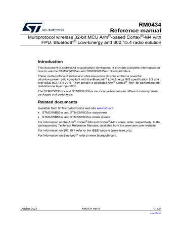 FLASH interrupts. STMicroelectronics Multiprotocol wireless 32-bit MCU Arm®-based Cortex®-M4 ...