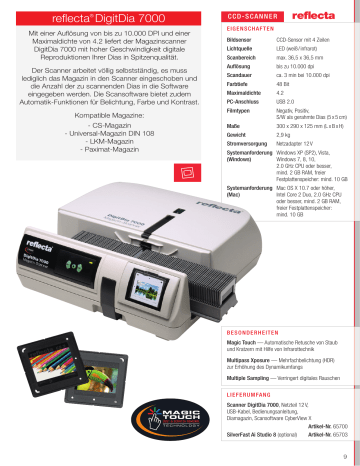Reflecta DigitDia 7000 Magazinscanner Datenblatt | Manualzz