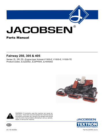 Jacobsen JLGPP004 Parts Manual | Manualzz