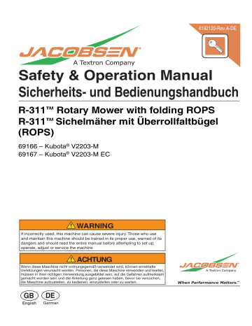Jacobsen 69167 Operation Manual | Manualzz