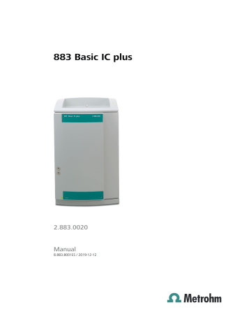 Metrohm 883 Basic IC plus El manual del propietario | Manualzz