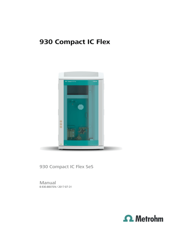 Metrohm 930 Compact IC Flex SeS Owner's Manual | Manualzz