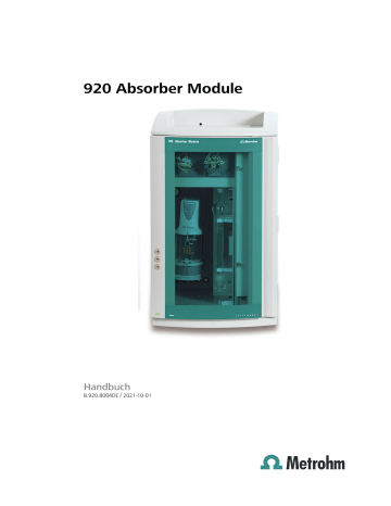 Metrohm 920 Absorber Module Bedienungsanleitung | Manualzz