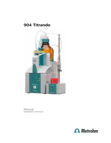 Metrohm 904 Titrando Owner's Manual | Manualzz