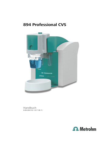 Metrohm 894 Professional CVS manual Bedienungsanleitung | Manualzz