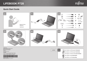 Fujitsu LIFEBOOK P728 Quick Start Guide | Manualzz