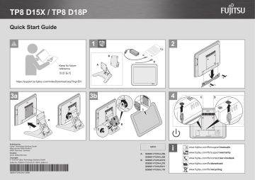 Fujitsu Customer Displays TP8 D15x Quick Start Guide | Manualzz