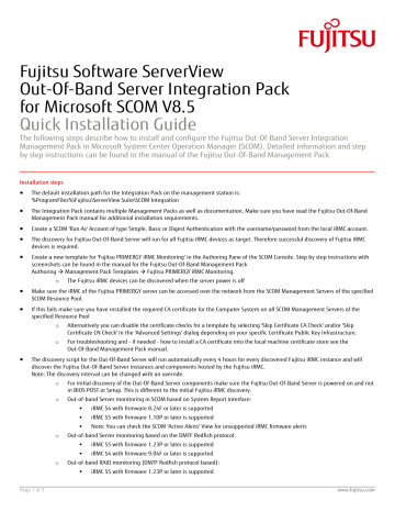 Fujitsu Out of Band Management & iRMC Setup Guide | Manualzz
