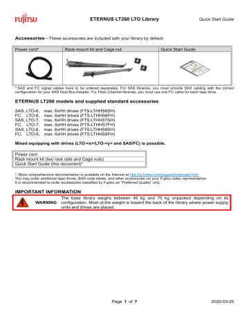 Fujitsu ETERNUS LT260 I Manual | Manualzz