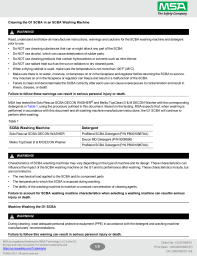MSA G1 G1 SCBA - Operating manual, User guide, Instructions