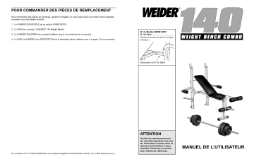 Weider WEBE1407 140 BENCH User Manual | Manualzz