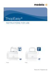 Medela Thopaz - Operating instructions, Quick Reference manual, User Guide