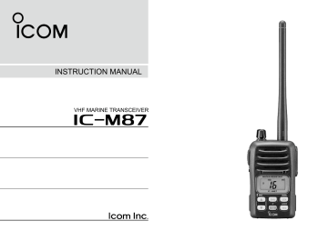 Icom IC-M87 Instruction Manual | Manualzz