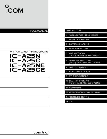 Icom IC-A25CE Manual | Manualzz