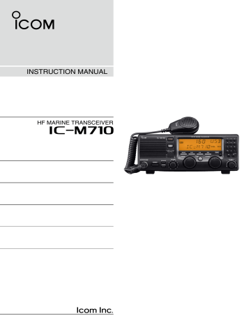 Icom IC-M710 Instruction Manual | Manualzz