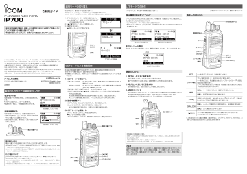 ICOM IP700 ユーザーガイド | Manualzz