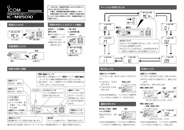 ICOM IC-MS5010 取扱説明書 | Manualzz