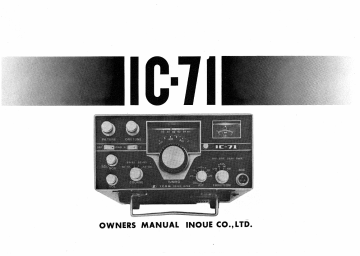 Icom IC-71 Owner's Manual | Manualzz