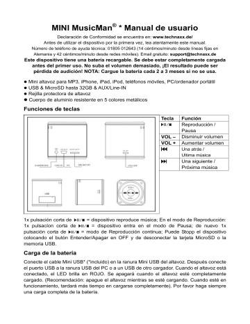 MusicMan Mini Soundstation Pink El manual del propietario | Manualzz