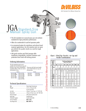 DeVilbiss JGA & JGHV Spray Gun Series Owner's Manual | Manualzz