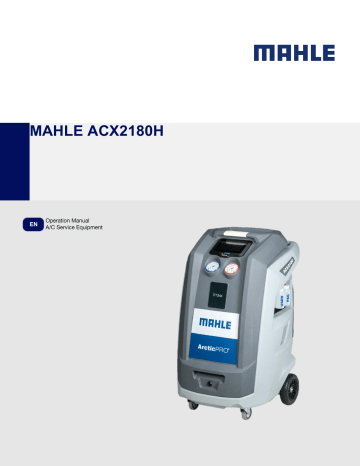 MAHLE ACX2150, ArcticPRO ACX2250 Operation Manual | Manualzz