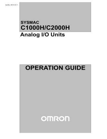 Omron SYSMAC C1000H Operation Manual | Manualzz