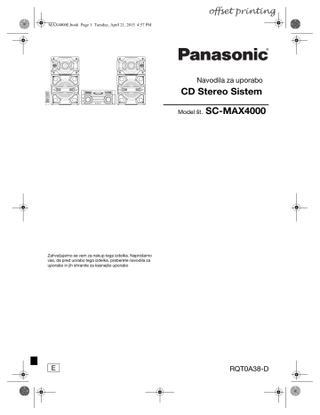 Panasonic MAX 4000 CD stereo sistem Navodila za uporabo | Manualzz
